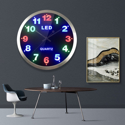 Luminous wall clock living room – Axooms